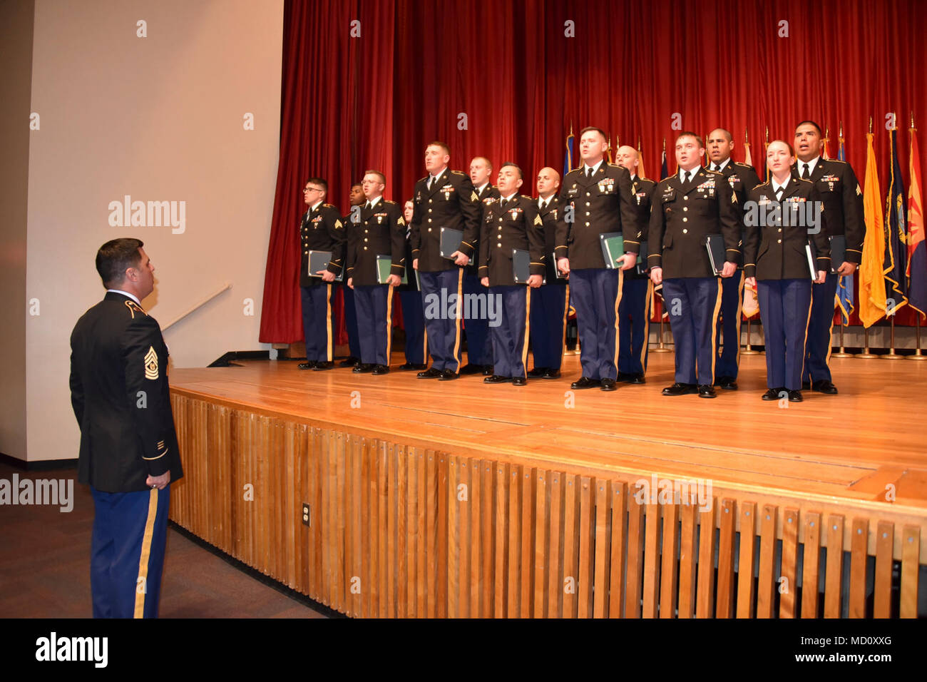 FORT CARSON, Colo. – An induction ceremony by the U.S. Army Space and ...