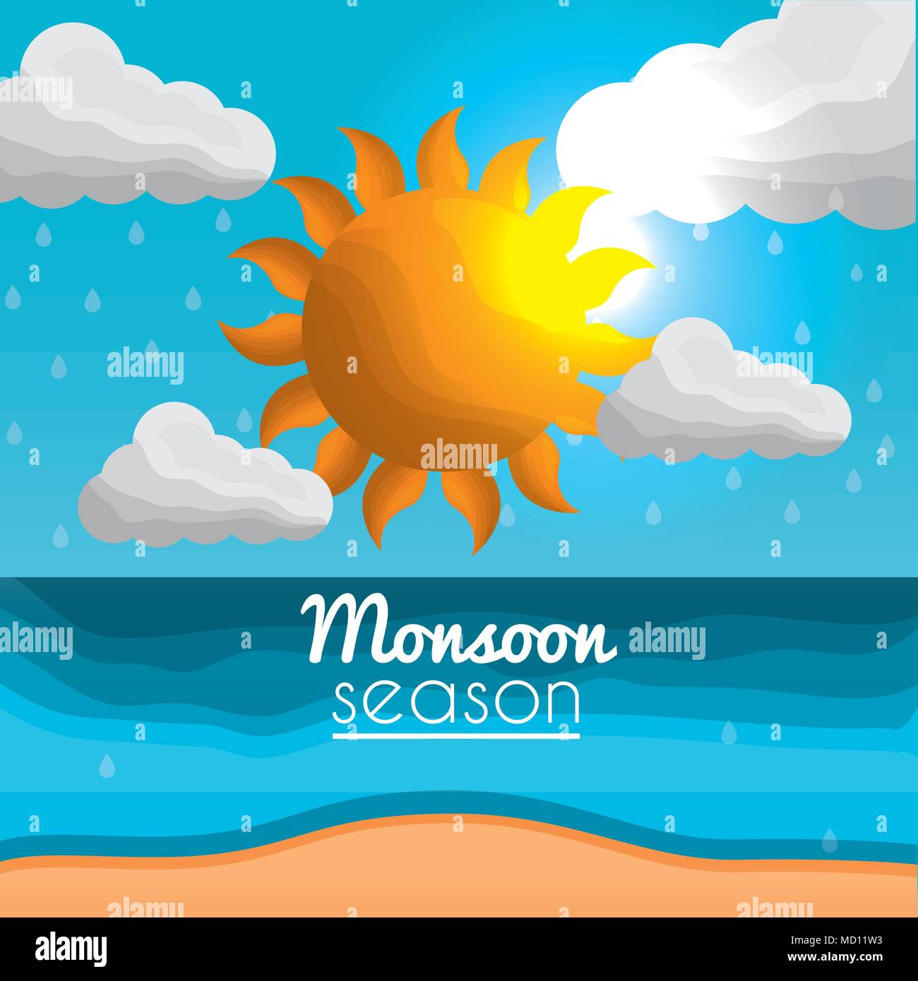 summer and rain season Stock Vector Image & Art - Alamy
