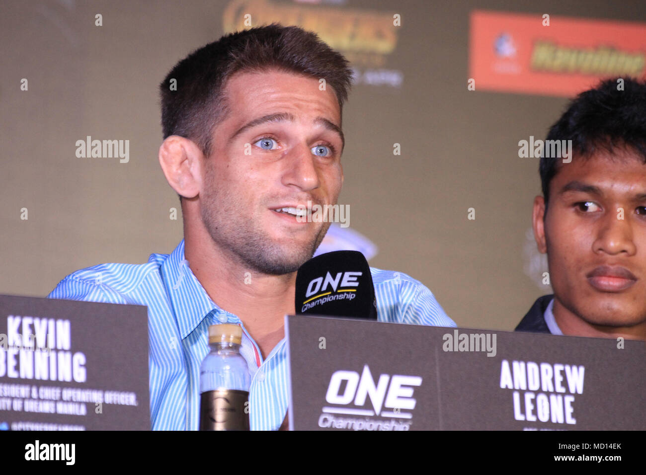 Pasay City, Philippines. 17th Apr, 2018. Andrew Leone will main event ...