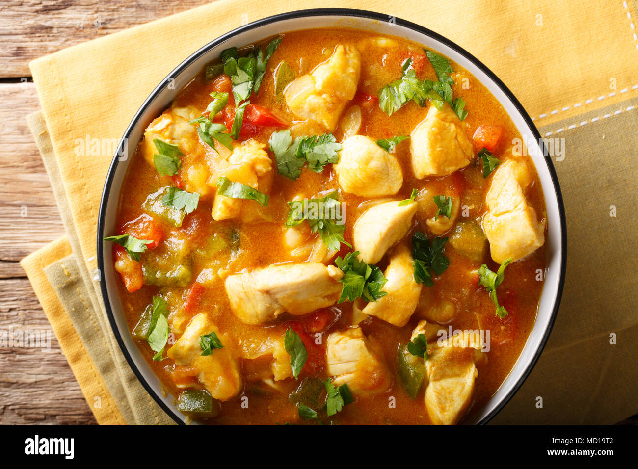 Brazilian traditional Bobo chicken with vegetables in coconut milk ...