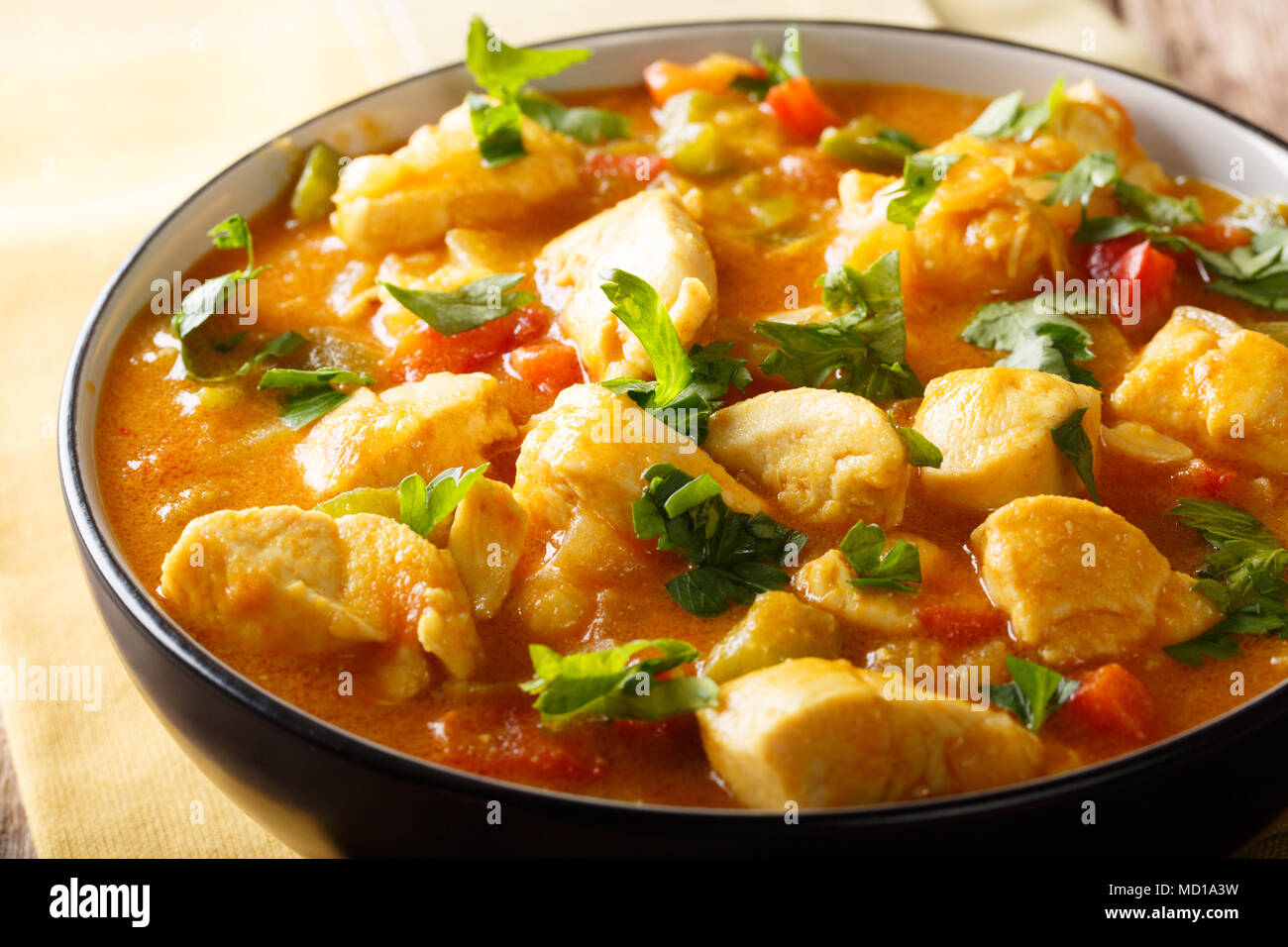 South American Food: Bobo chicken stew with vegetables in coconut milk ...