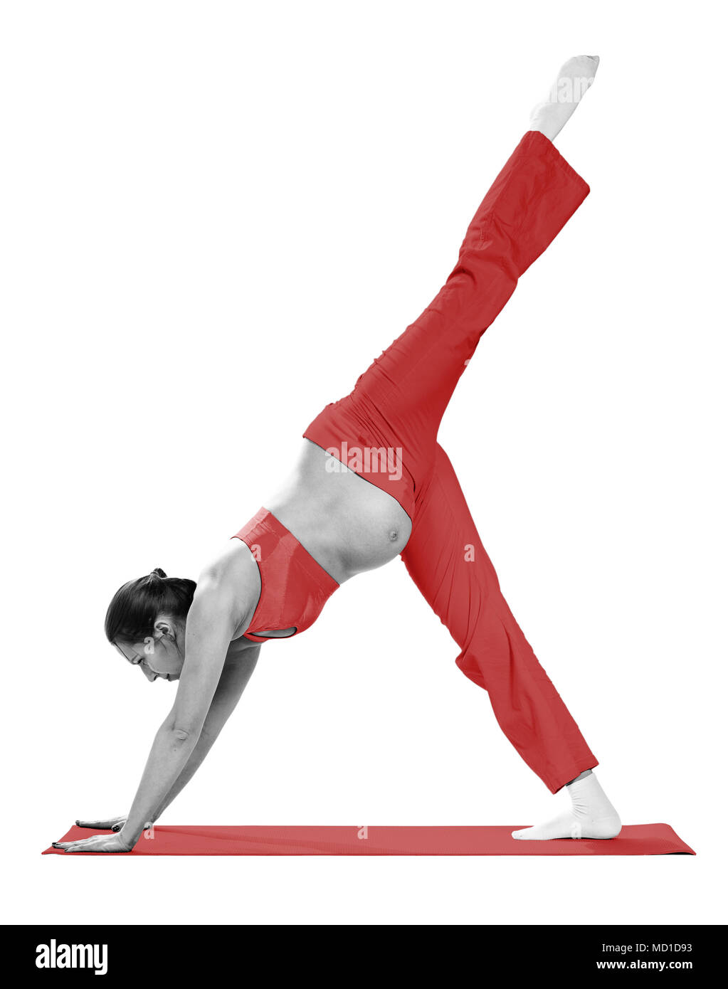 Beautiful woman making exercises Cut Out Stock Images & Pictures - Alamy