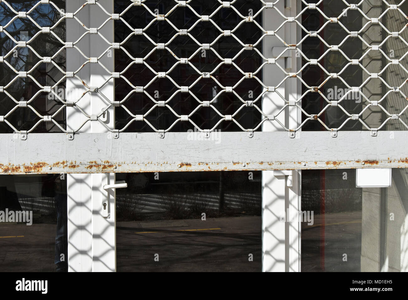 Closed shop door Stock Photo - Alamy