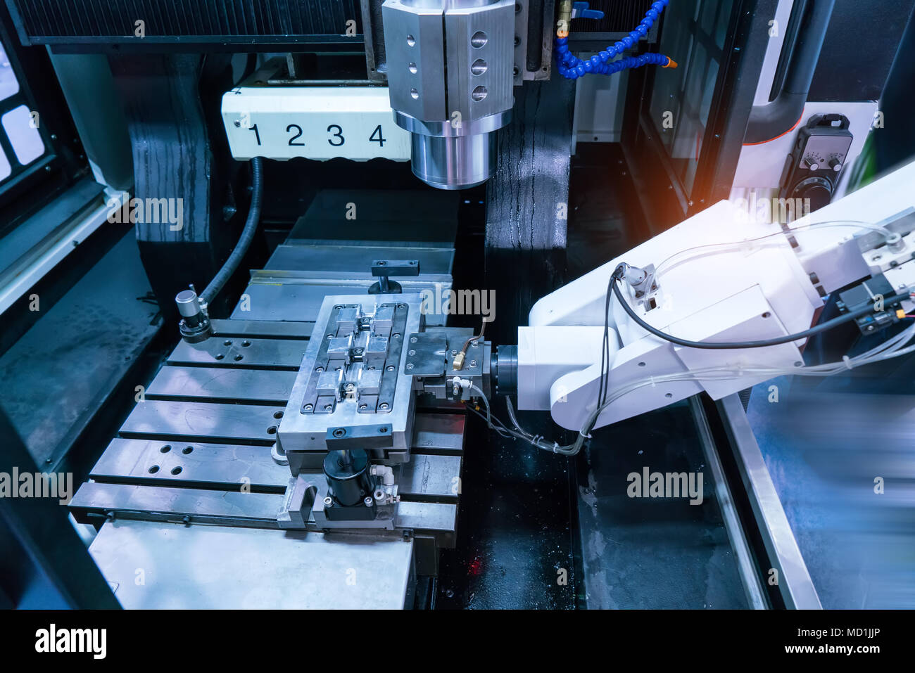 robotic hand machine tool at industrial manufacture factory Stock Photo ...