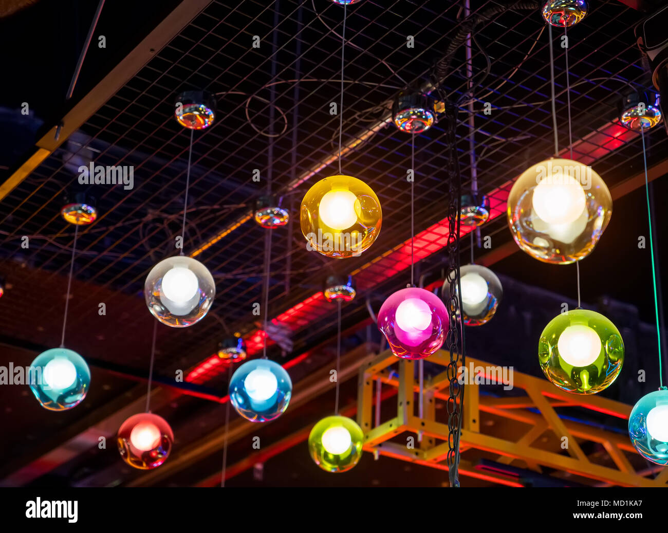 Colorful ceiling light fixture hi-res stock photography and images - Alamy