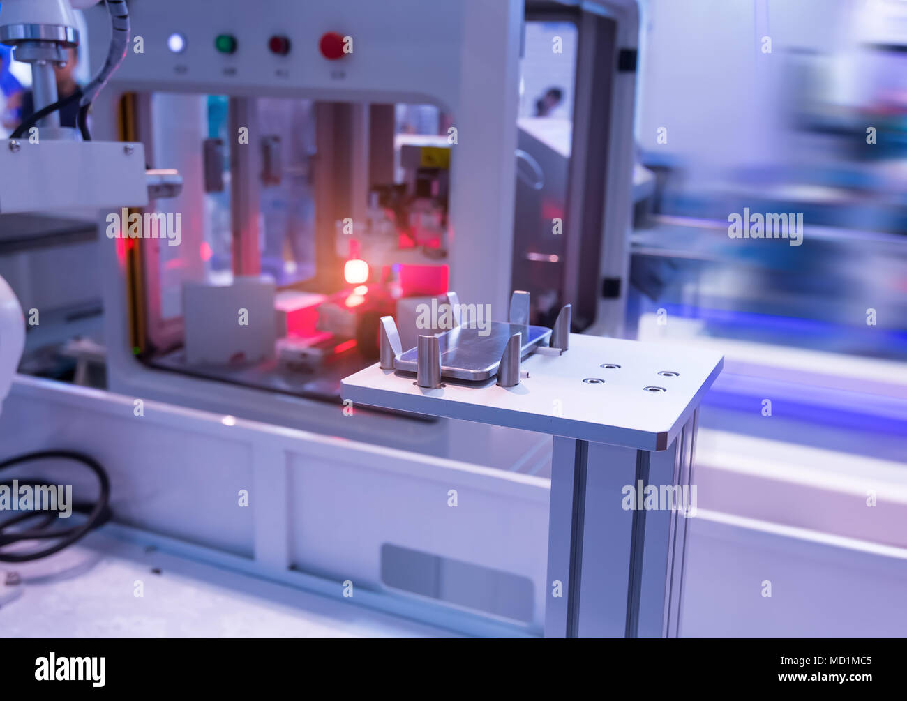 robotic machine tool in industrial manufacture plant,Smart factory ...