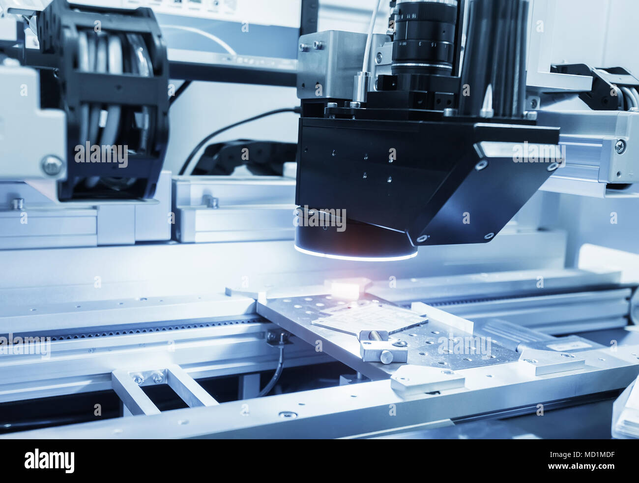 Robotic machine vision system in factory Stock Photo - Alamy