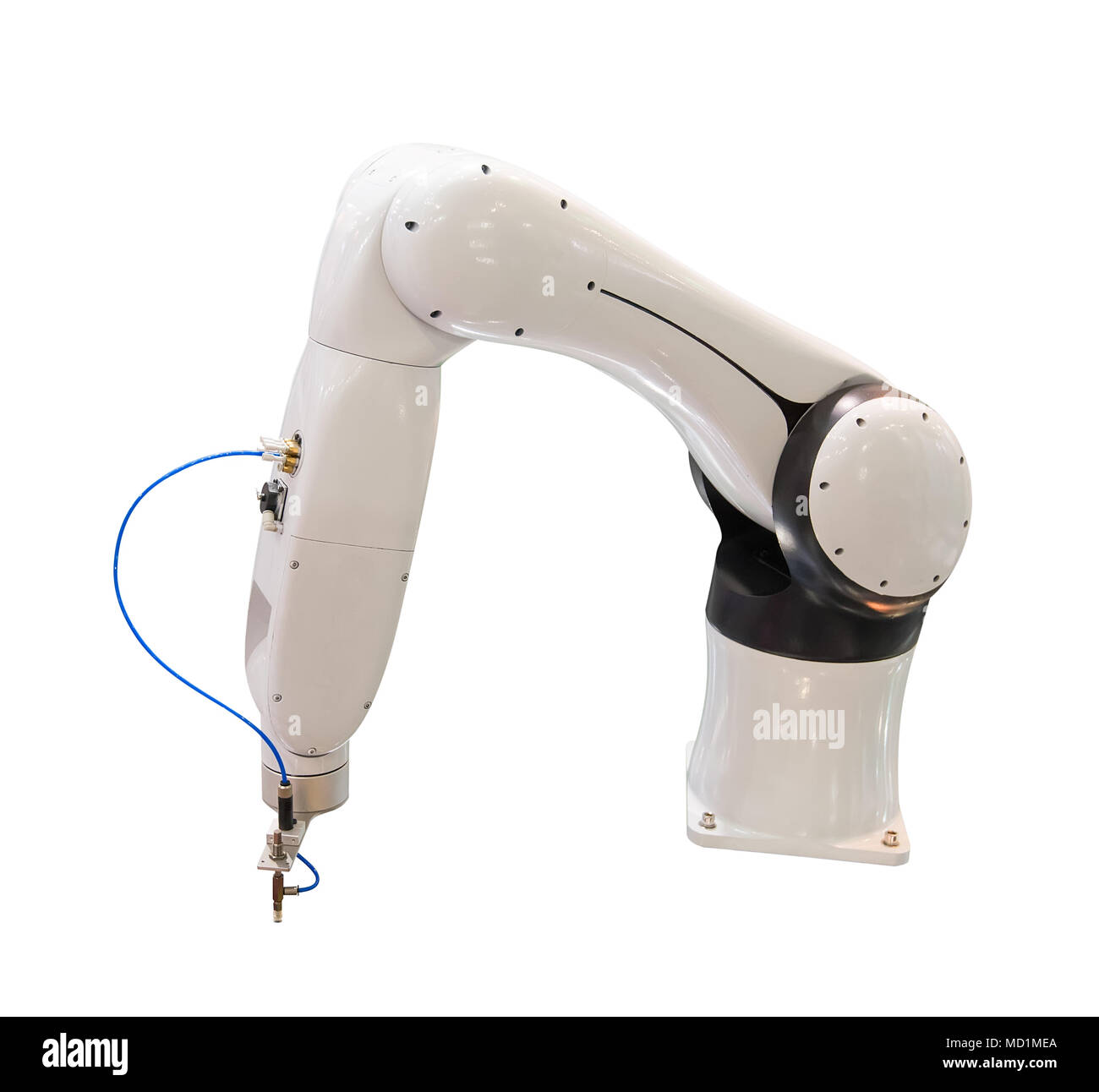 robot arm isolated on white background Stock Photo - Alamy