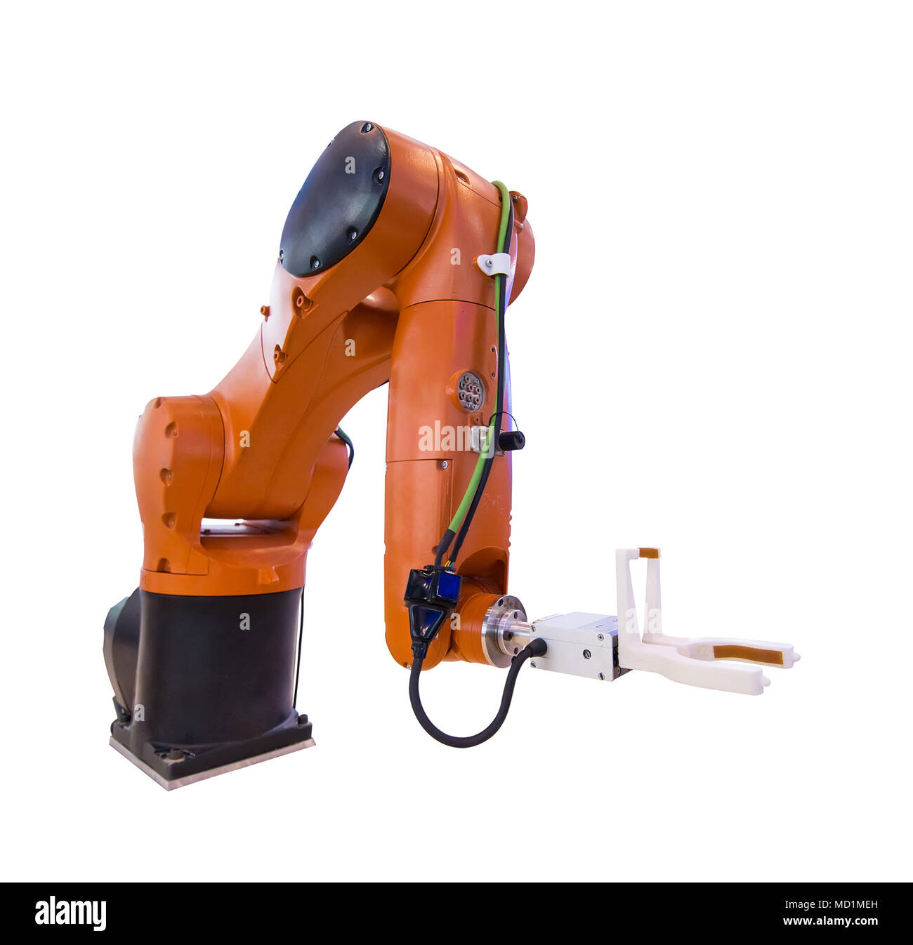 robot arm isolated on white background Stock Photo - Alamy