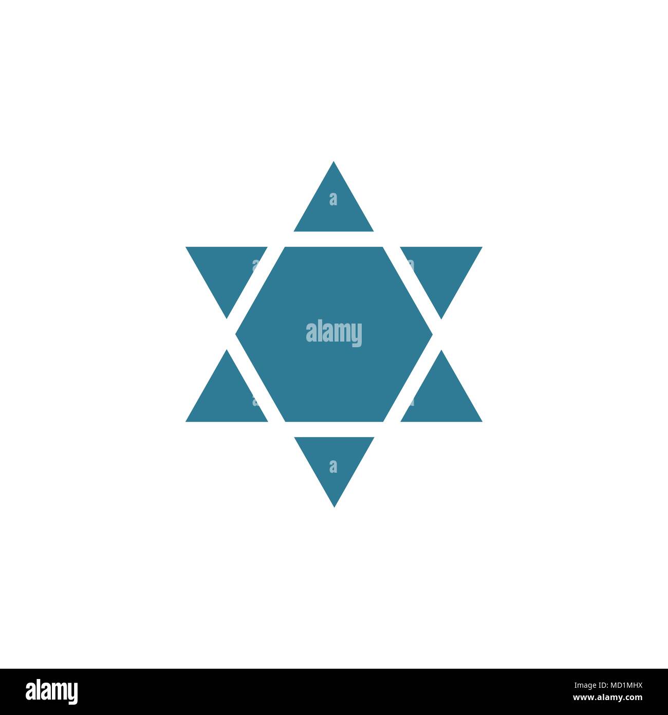 Star of david shape icon in flat design. Israel Independence Day ...
