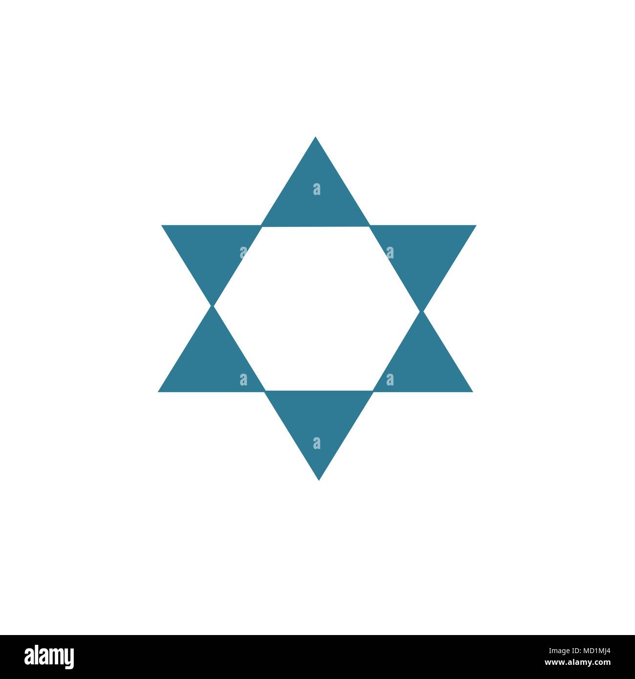 Star of david shape icon in flat design. Israel Independence Day ...