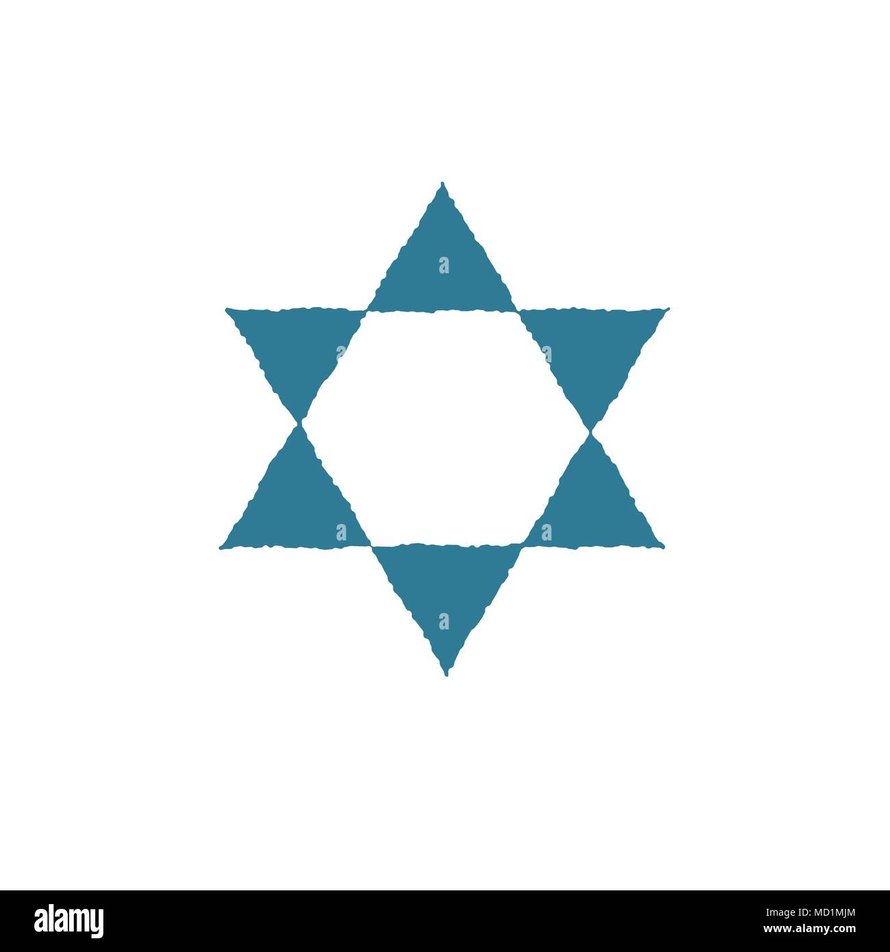 Star of david shape icon in flat design. Israel Independence Day ...
