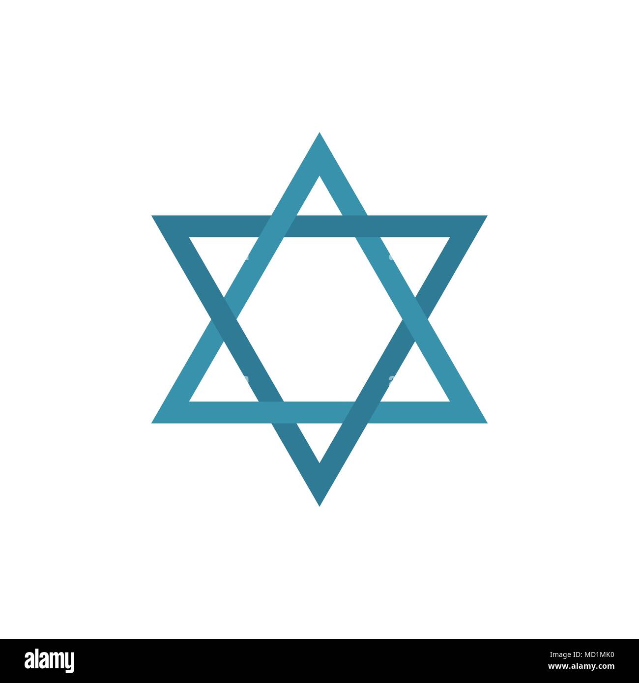 Star of david shape icon in flat design. Israel Independence Day ...
