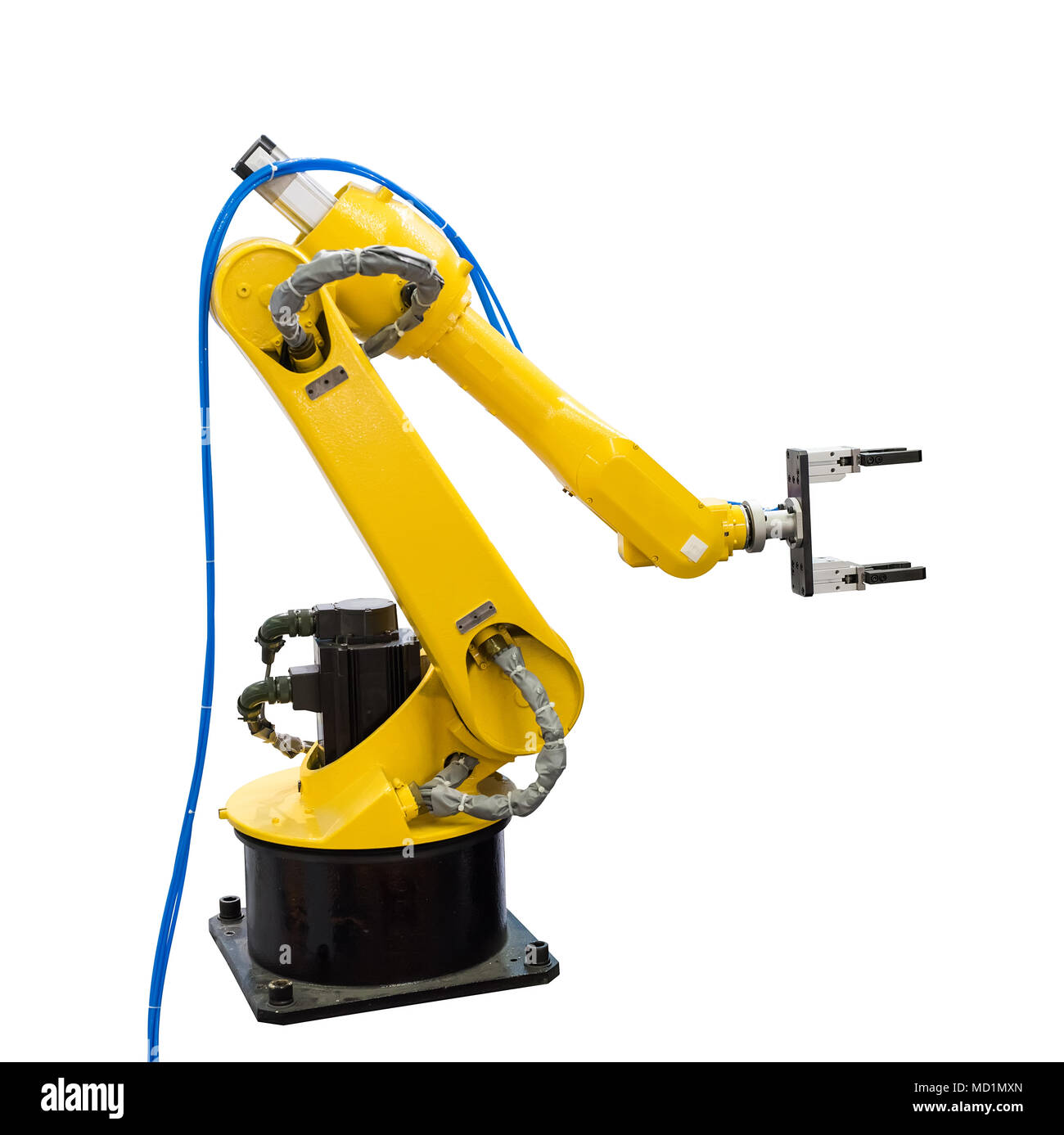 robot arm isolated on white background Stock Photo - Alamy