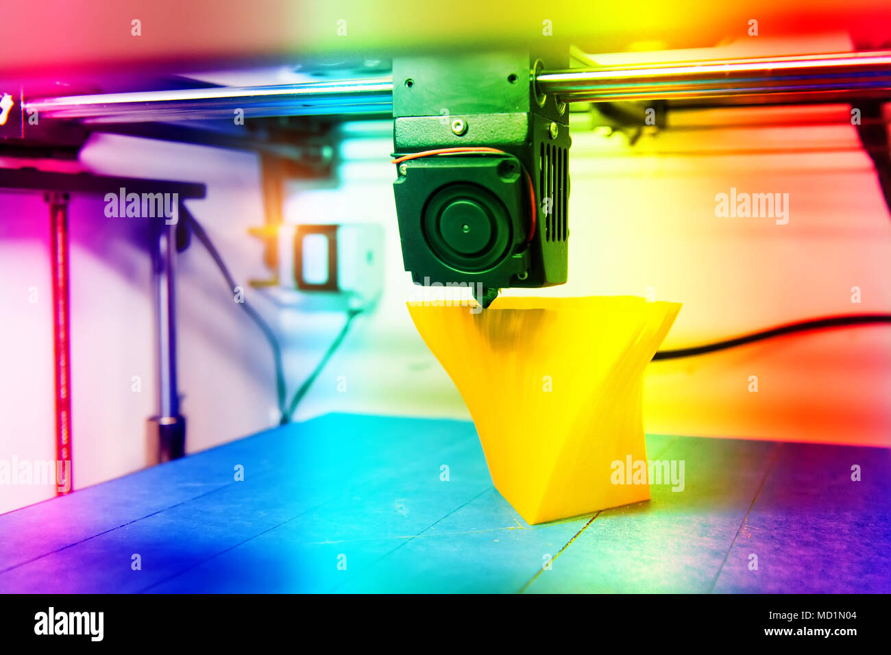 3D printer printing figure close-up macro Stock Photo - Alamy
