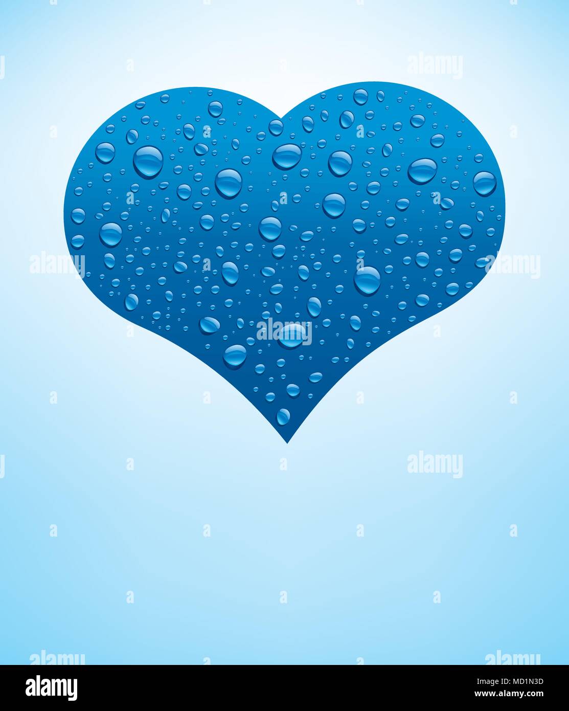 heart with blue water drops Stock Vector Image & Art - Alamy