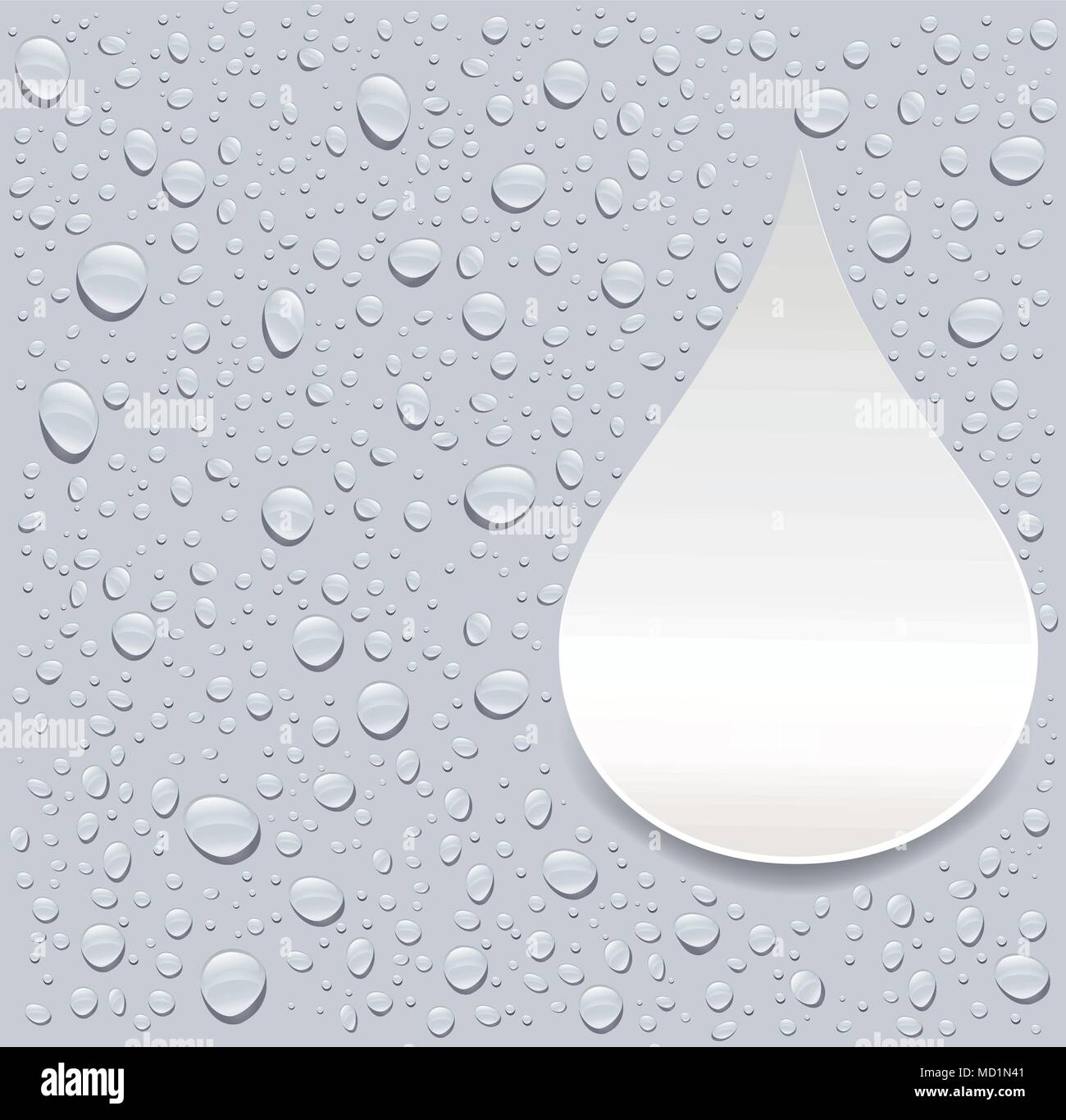 gray water droplets background wit place for text Stock Vector Image ...