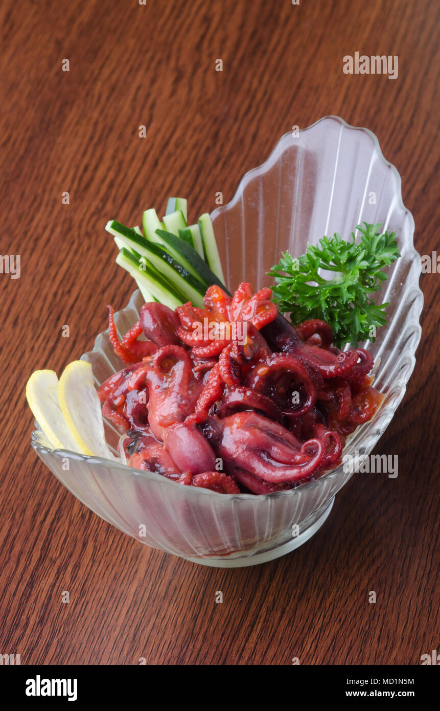 japanese cuisine. octopus on the background Stock Photo - Alamy