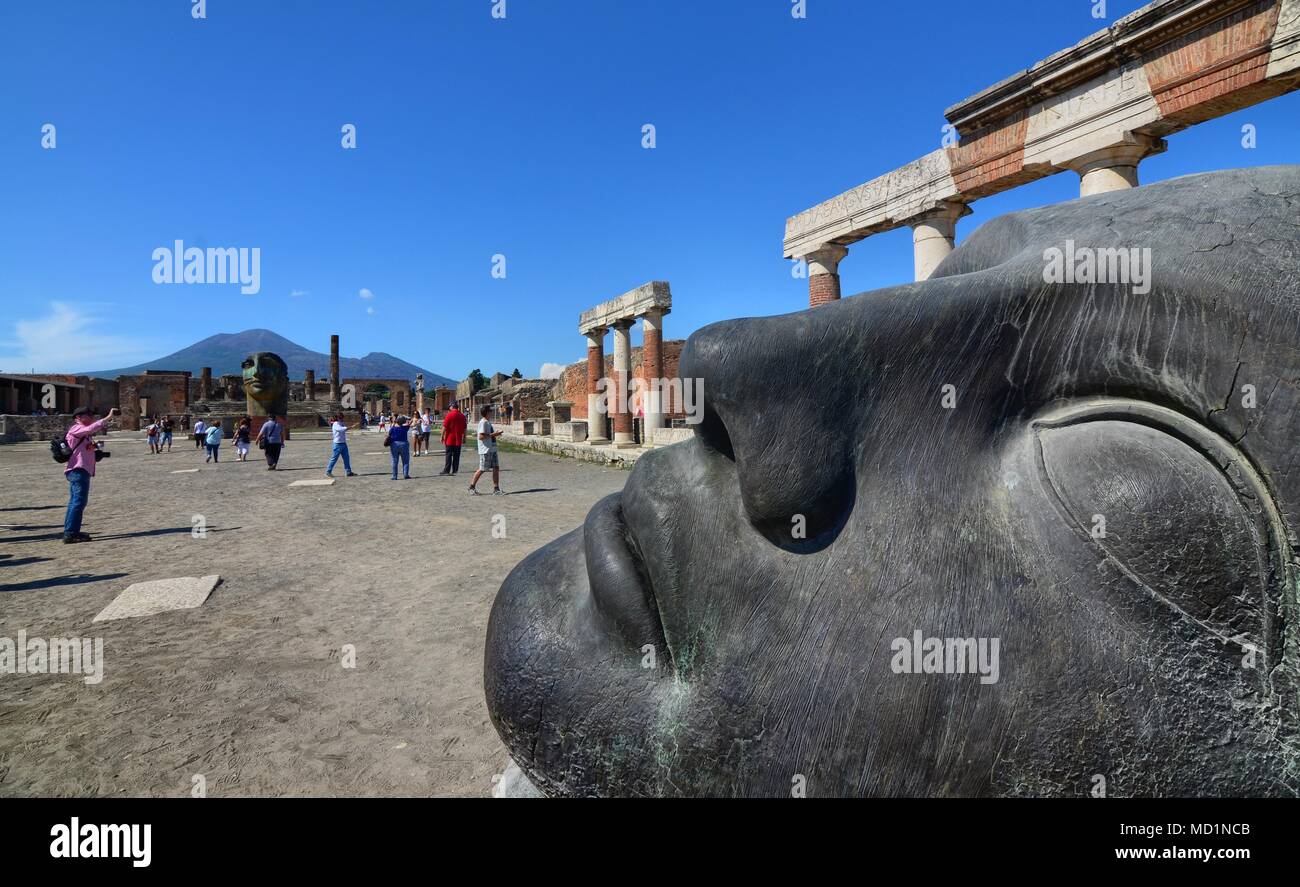 Pompeii, Naples region Campania August 16 2016. The famous ...