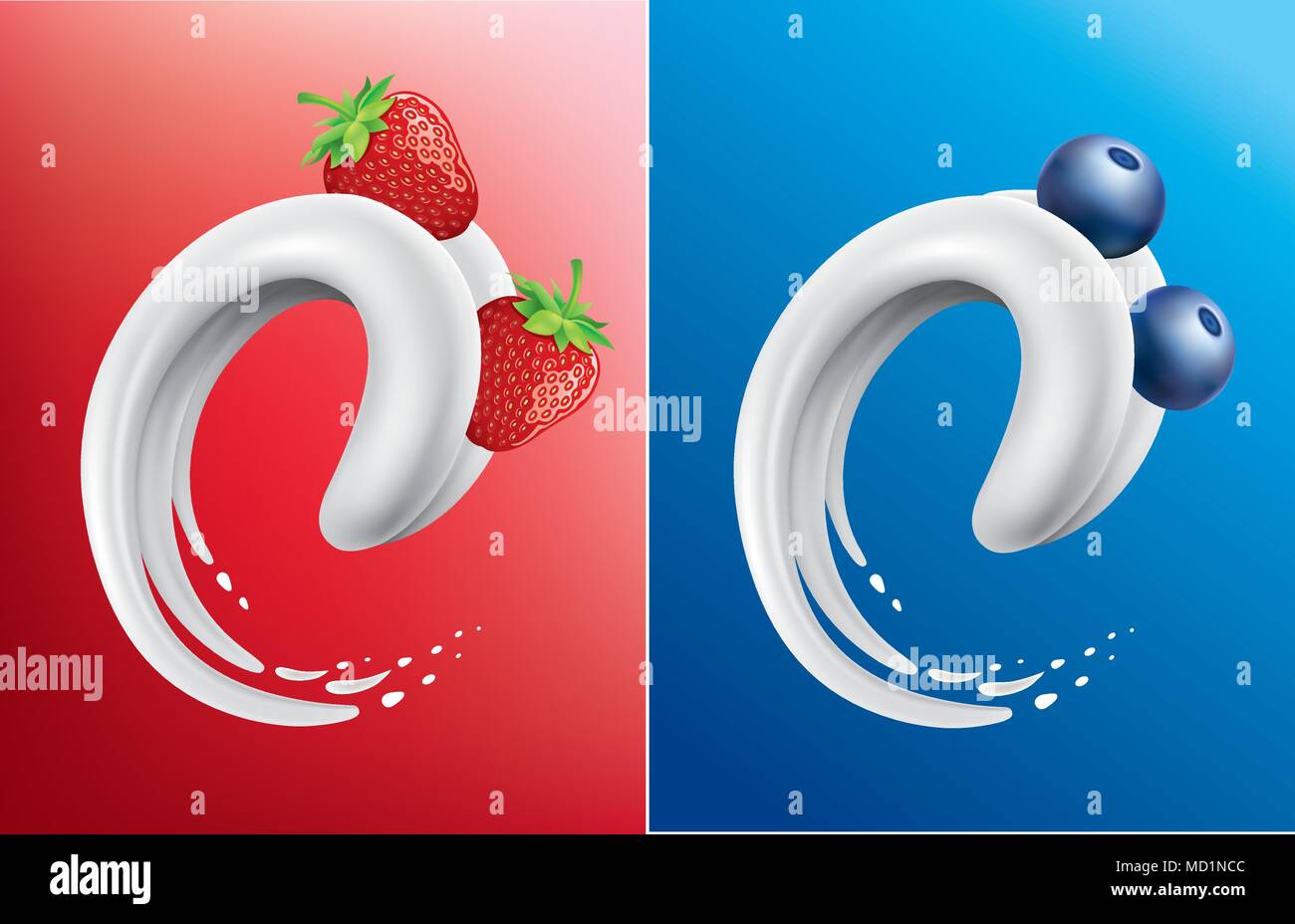 Healthy breakfast concept strawberry Stock Vector Images - Alamy