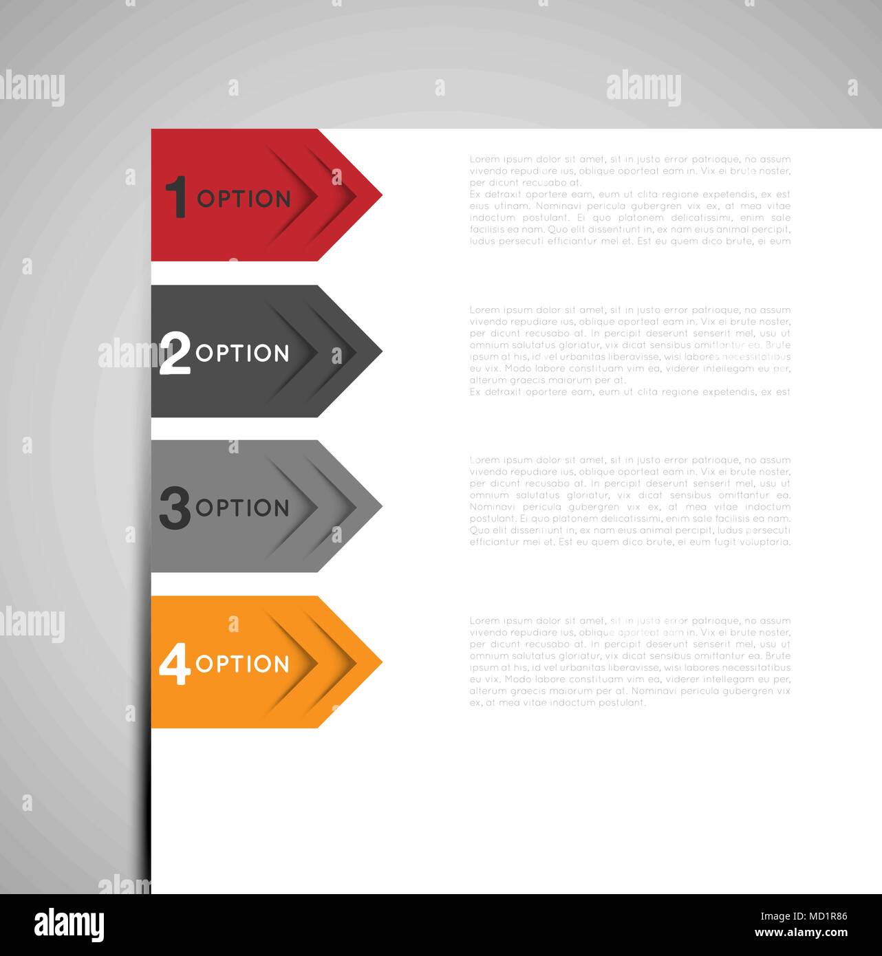 Simple paper tags, arrows, infographic design element Stock Vector ...