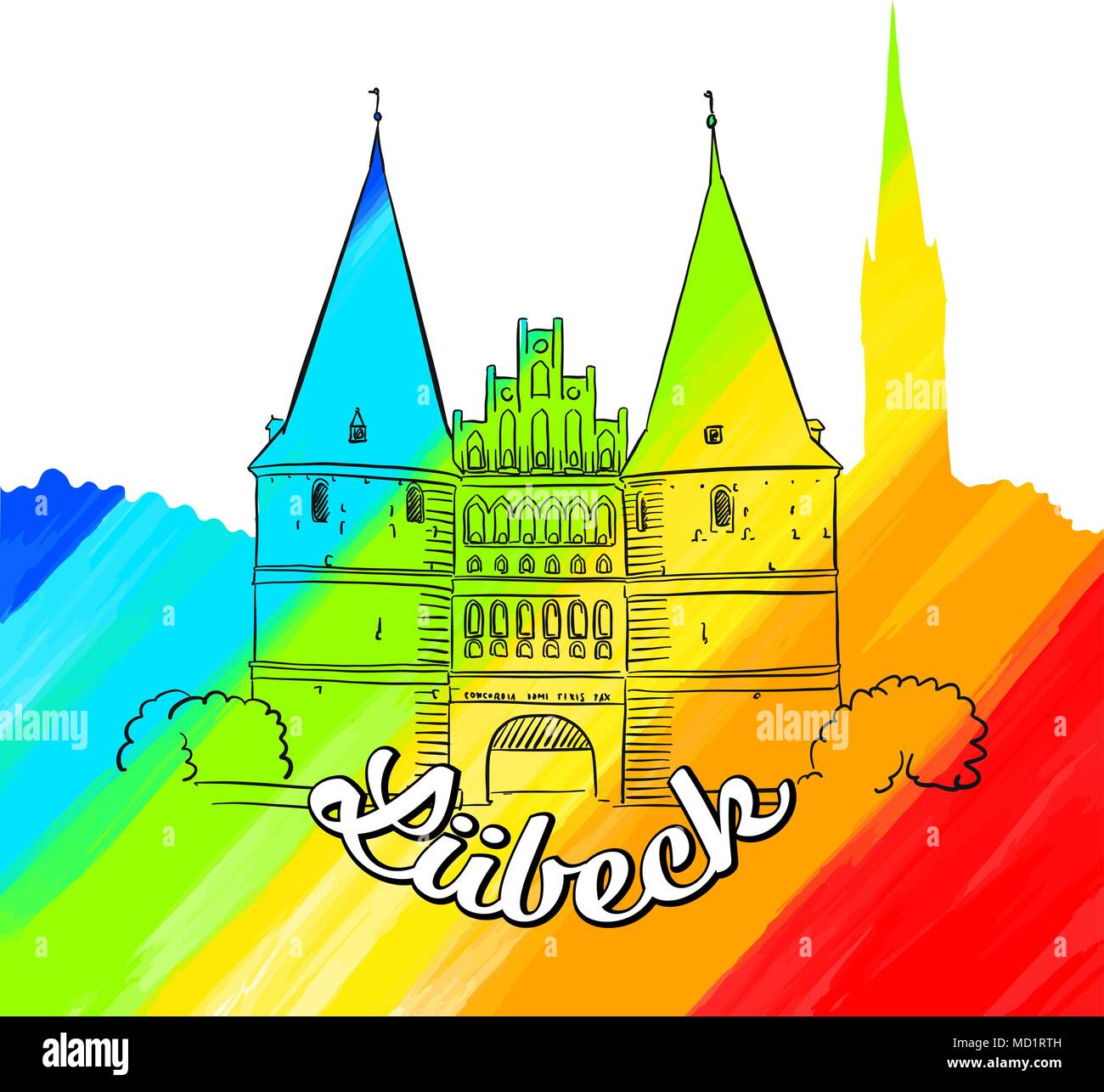 Heritage gate art Stock Vector Images - Alamy