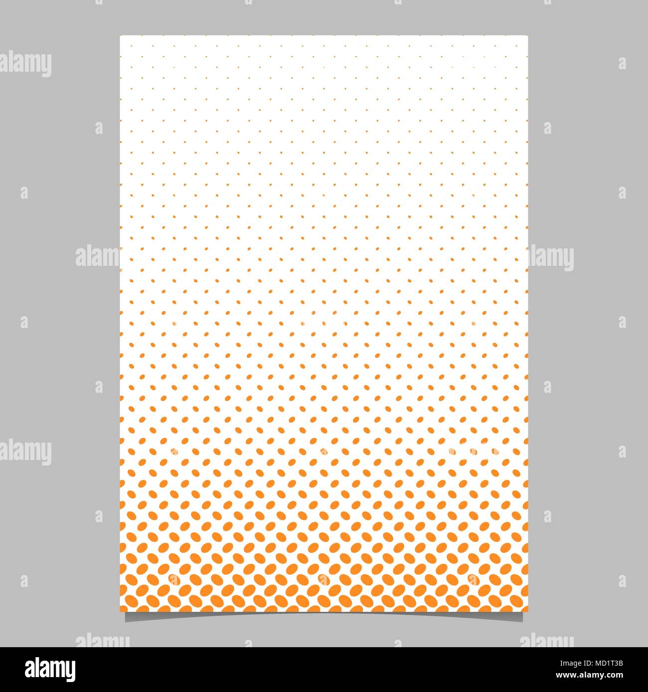 Retro abstract halftone ellipse pattern page template - vector flyer background graphic design ...