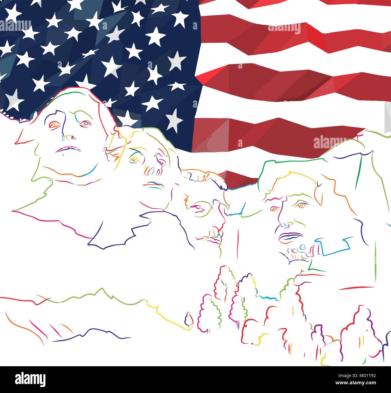 American art prints Stock Vector Images - Alamy