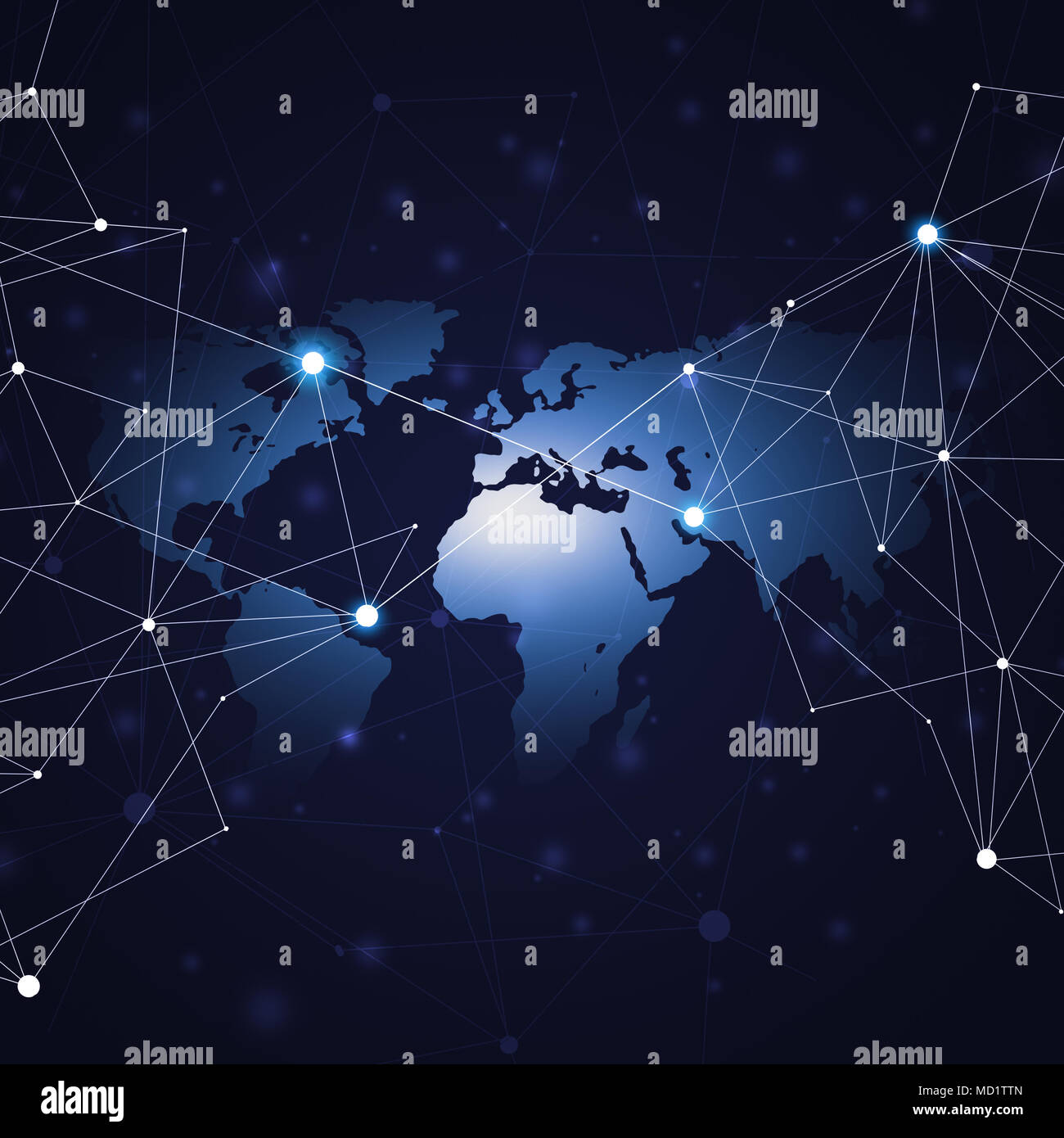 network concept global world connections technology background Stock ...