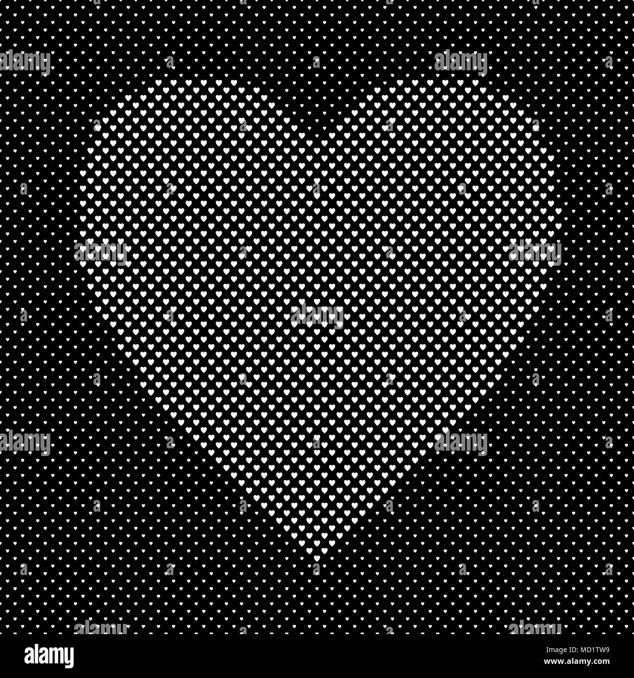 Heart shaped pattern background design from white hearts - vector ...