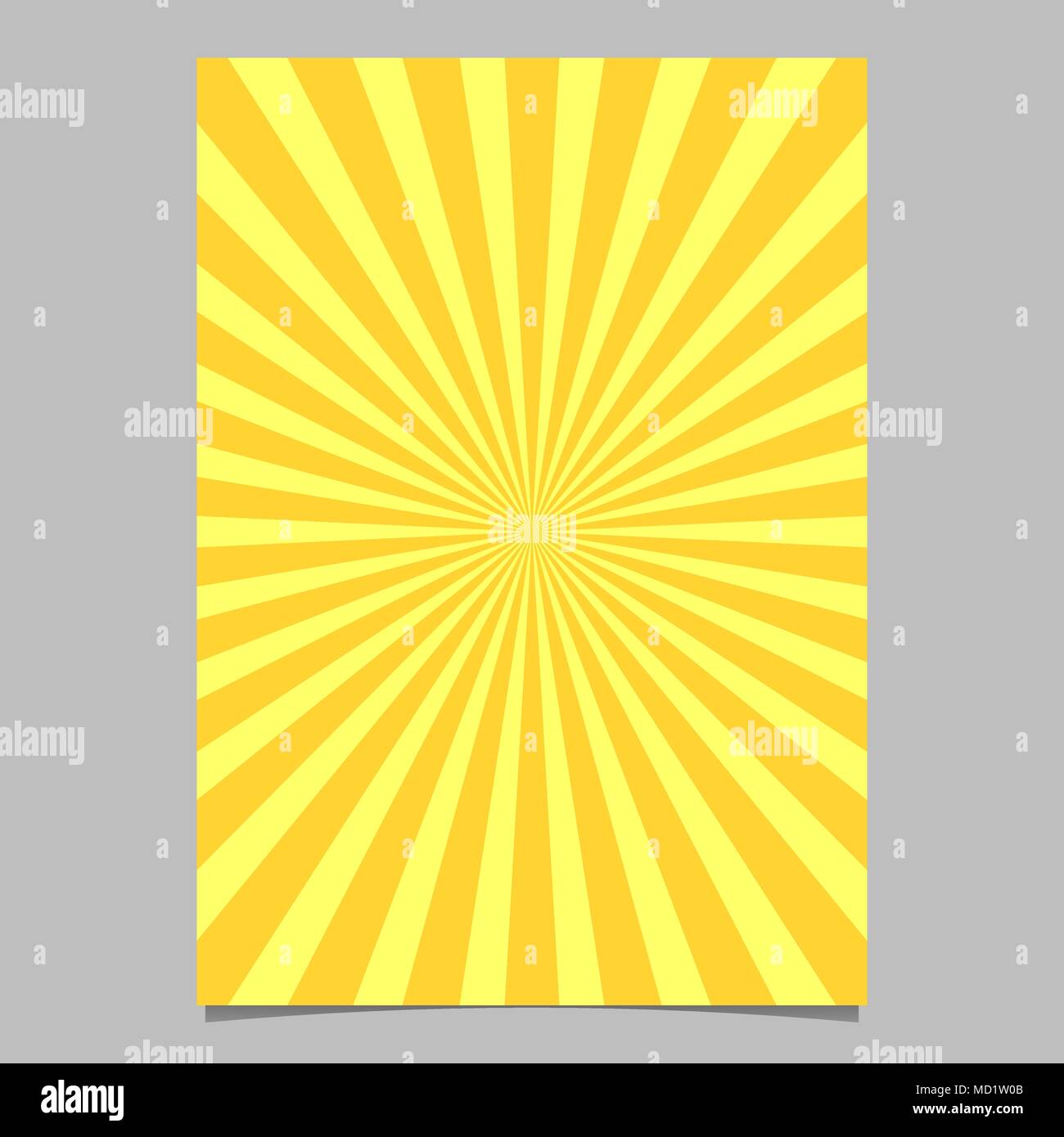 Retro geometrical sun burst brochure, card template - vector stationery ...
