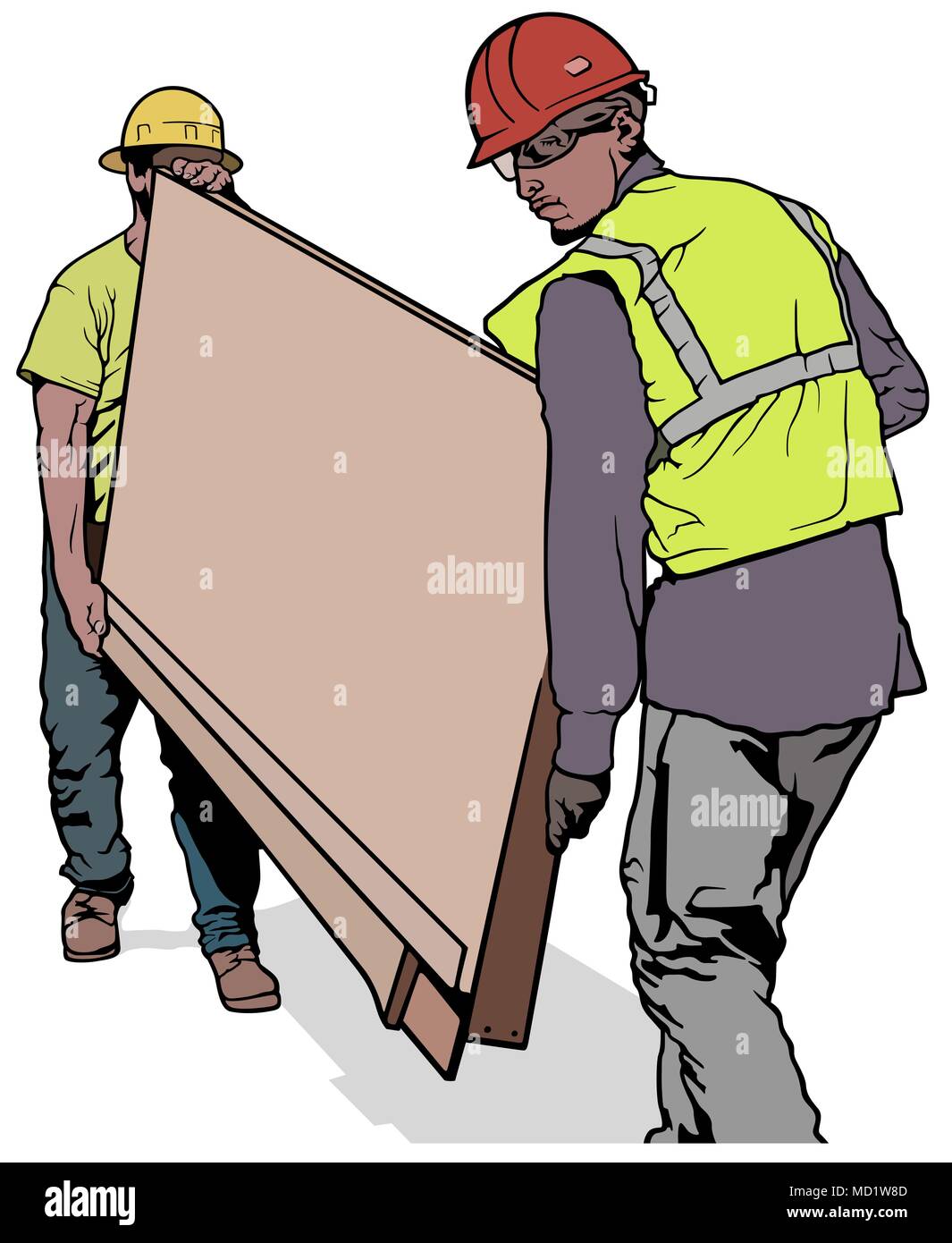 Builder man carrying on Stock Vector Images - Alamy