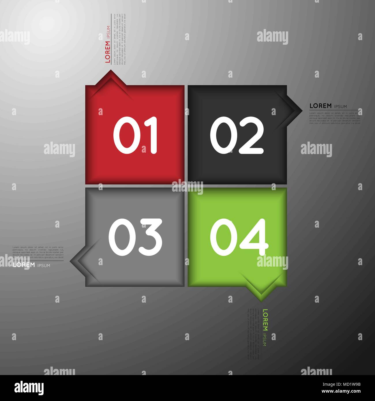 infographic template square, arrow Stock Vector Image & Art - Alamy