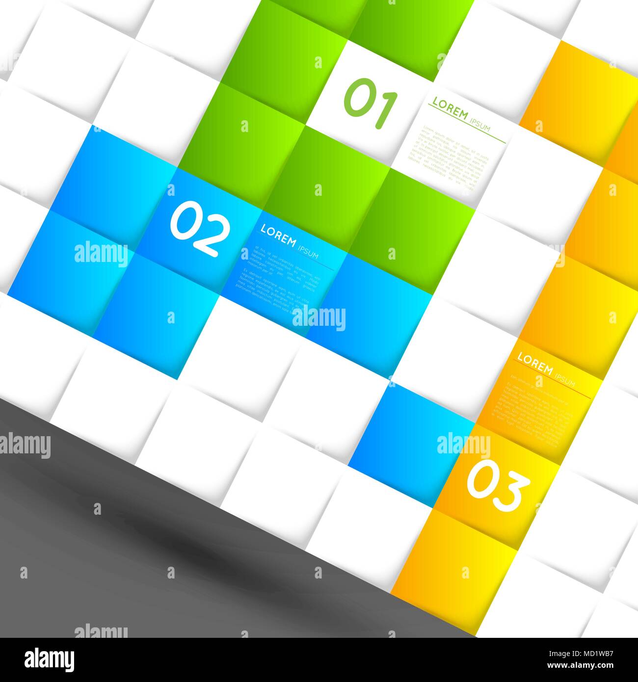 infographic template background, squares, shadows Stock Vector Image ...