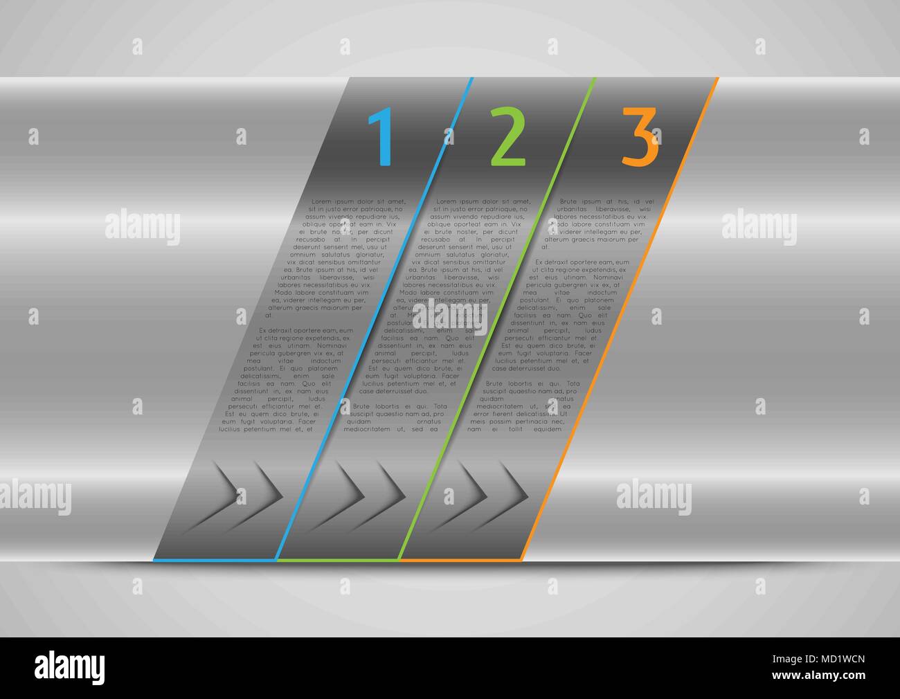 silver banners on metal background Stock Vector Image & Art - Alamy