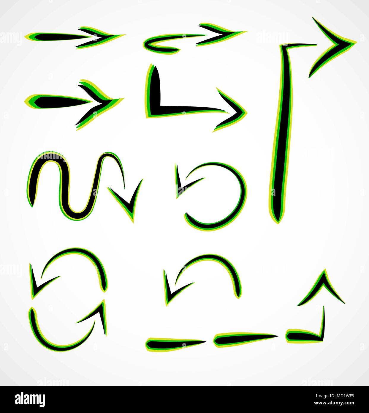 green arrows collection Stock Vector Image & Art - Alamy