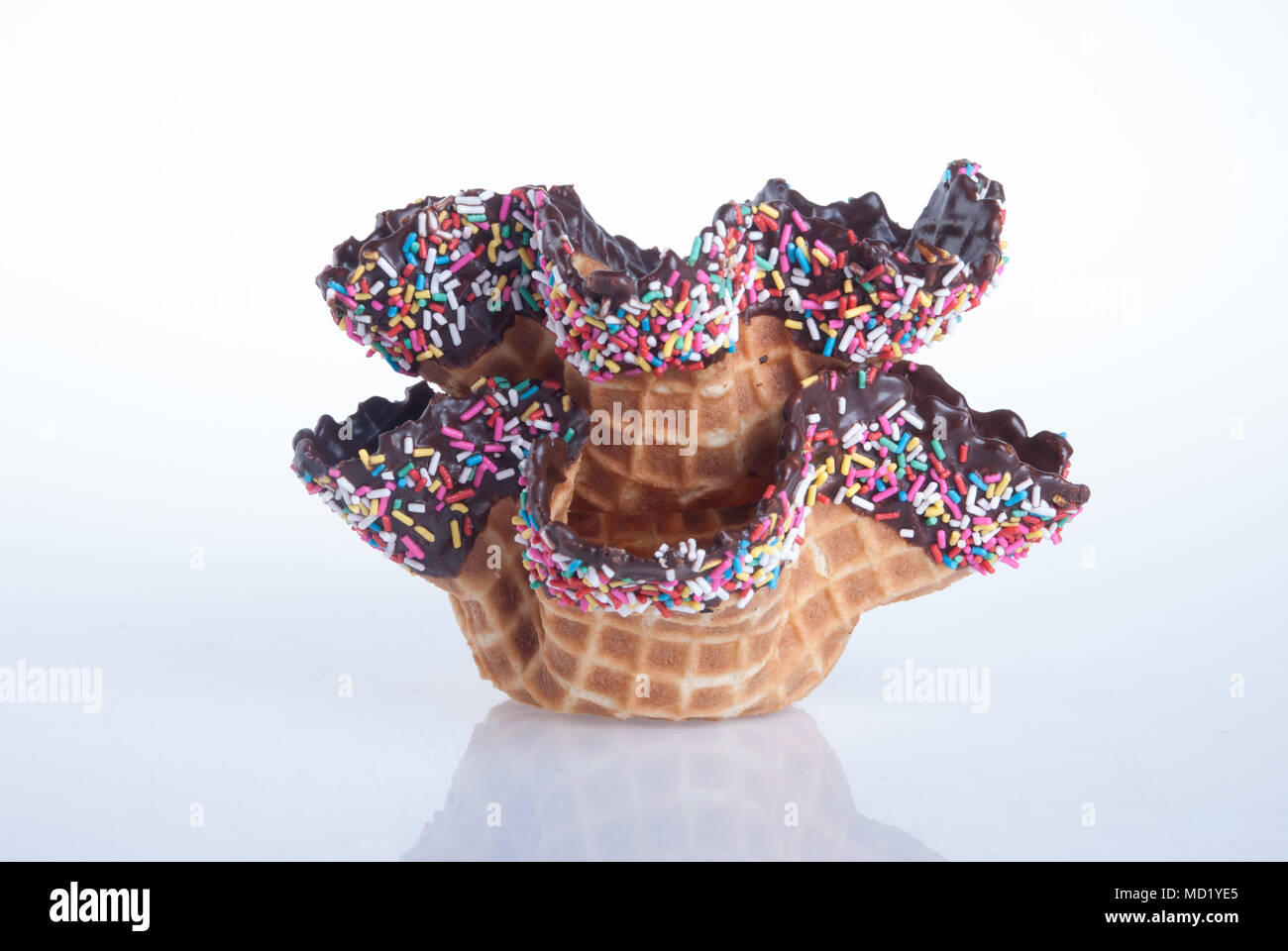 wafer bowl. wafer bowl on background Stock Photo - Alamy