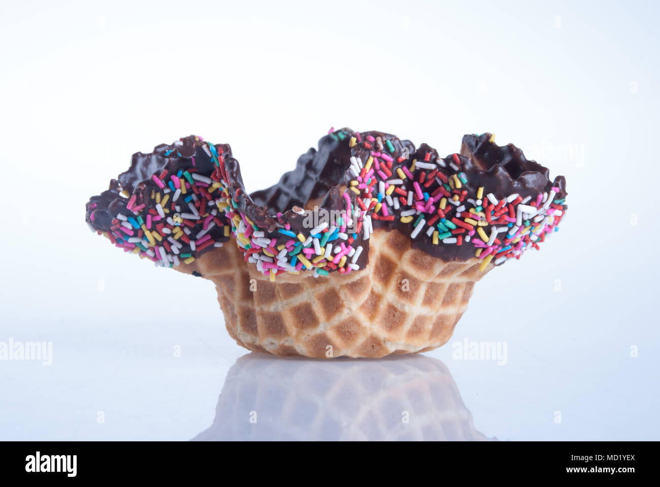 wafer bowl. wafer bowl on background Stock Photo - Alamy