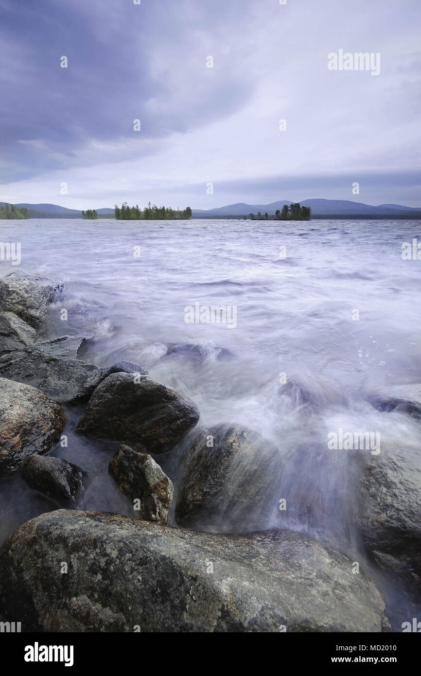 Lake in Muonio, Lapland, Finland Stock Photo - Alamy