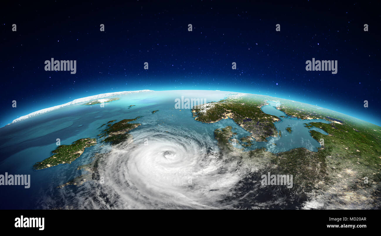 North Europe cyclone. 3d rendering Stock Photo - Alamy