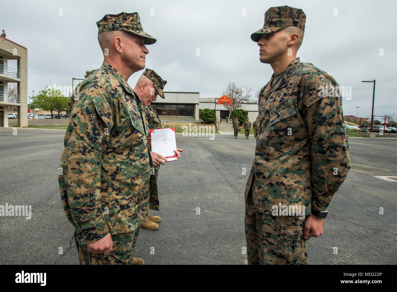 U.S. Marine Corps Lt. Gen. Lewis A. Craparotta, left, the commanding ...