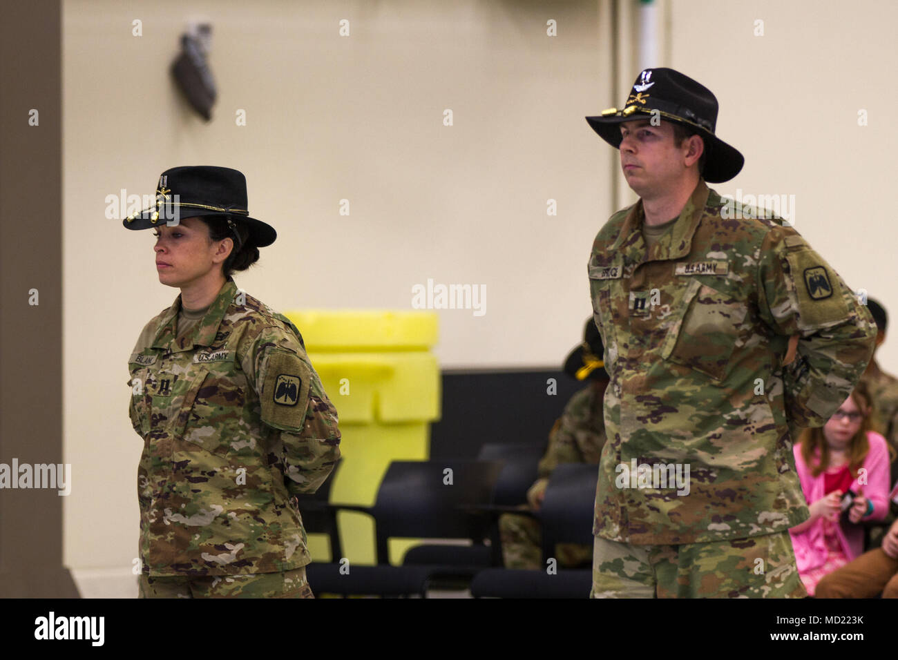 U.S. Army outgoing commander Capt. Michael Bruce from Huckabay, Texas ...
