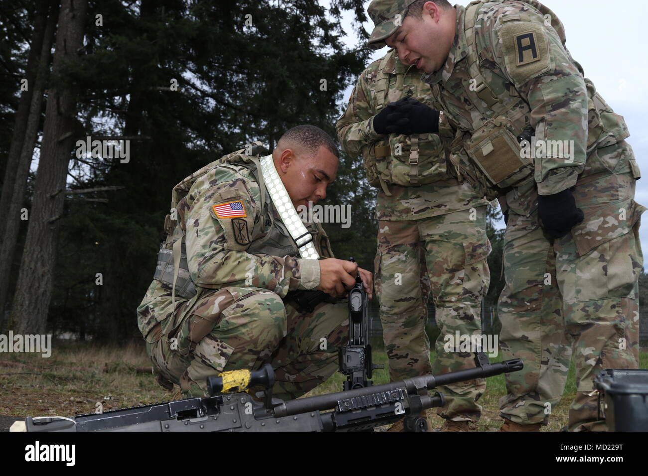 Staff Sgt. Colby Robertson, a multiple launch rocket system crewmember ...