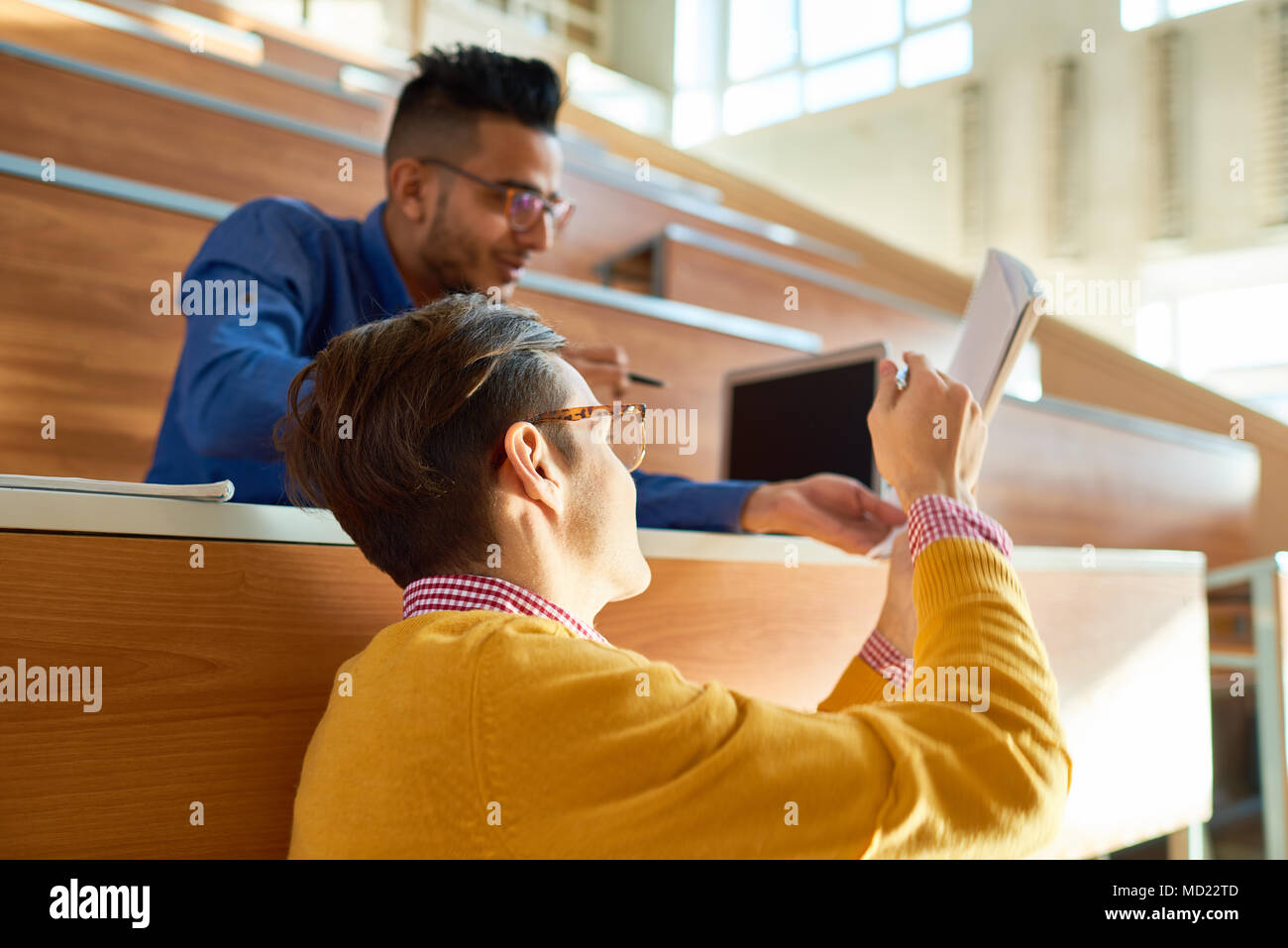 Students Helping Each Other Stock Photo - Alamy
