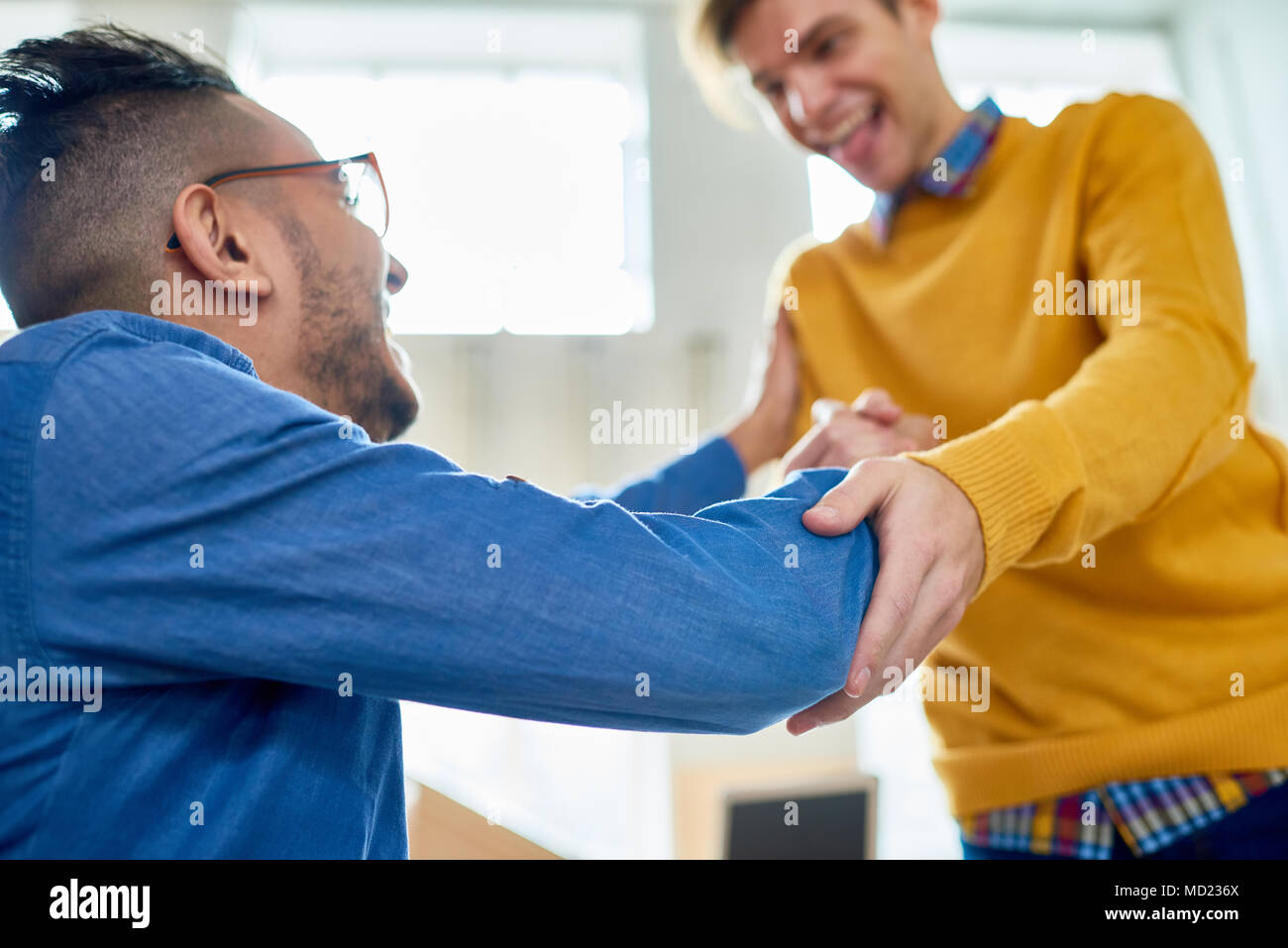 Two Middle School Students Talking