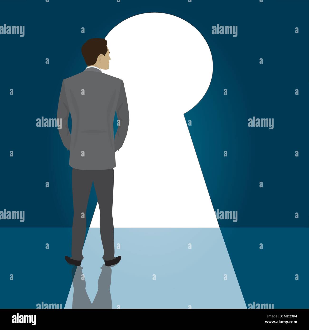 Stand at door Stock Vector Images - Alamy