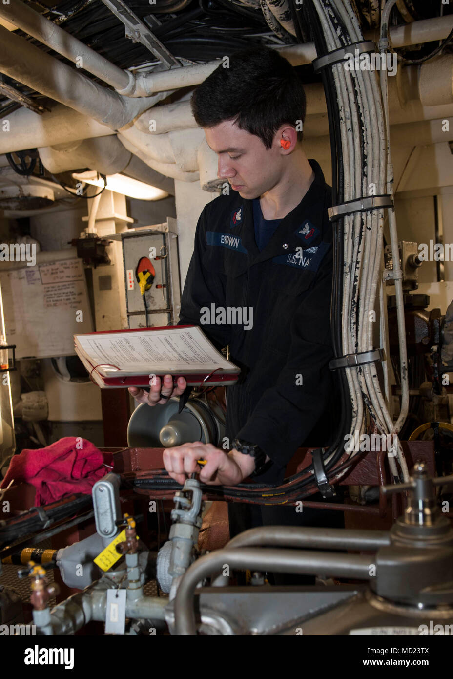 180312-N-TJ319-0022 BLACK SEA (March 12, 2018) Engineman 2nd Class ...