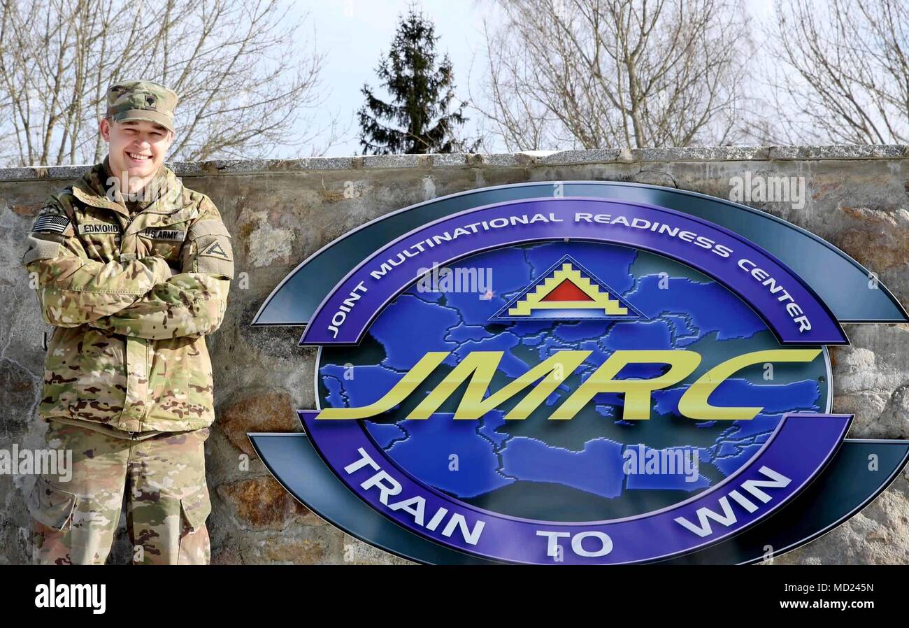 U.S. Army Spc. Mcneil Edmonds, an infantryman assigned to the Joint ...