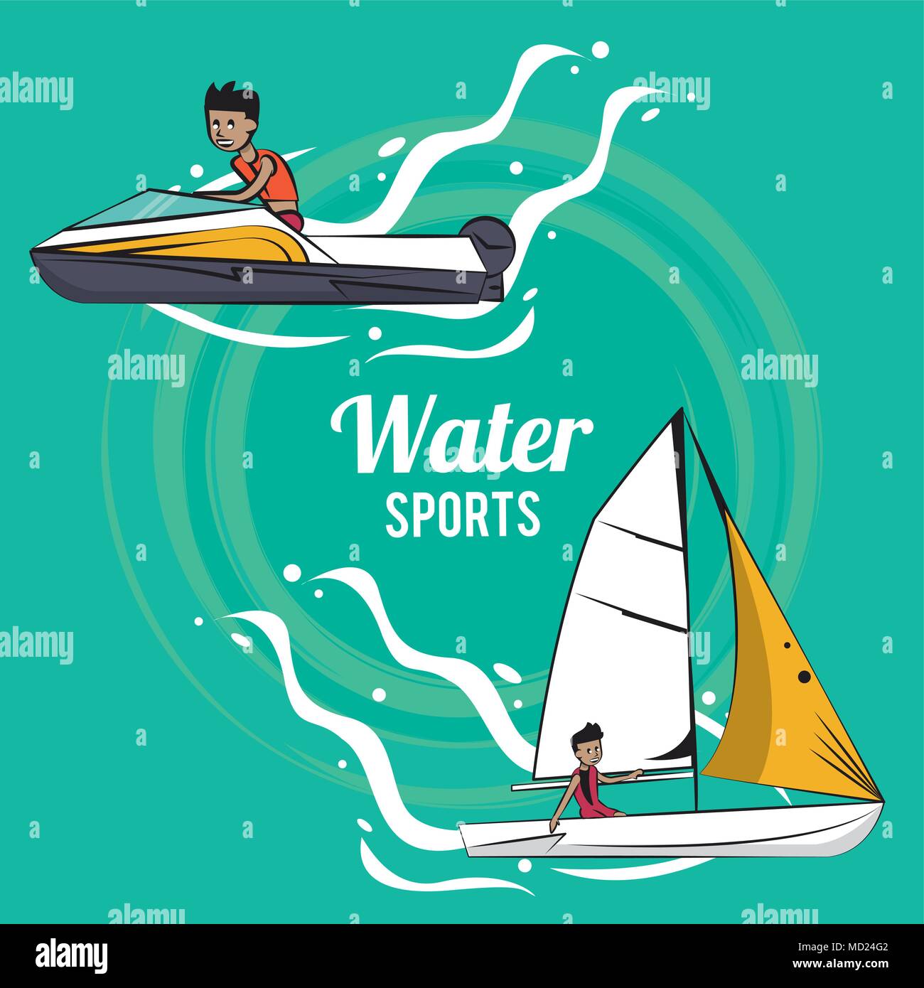 Sailing water sport Stock Vector Image & Art - Alamy