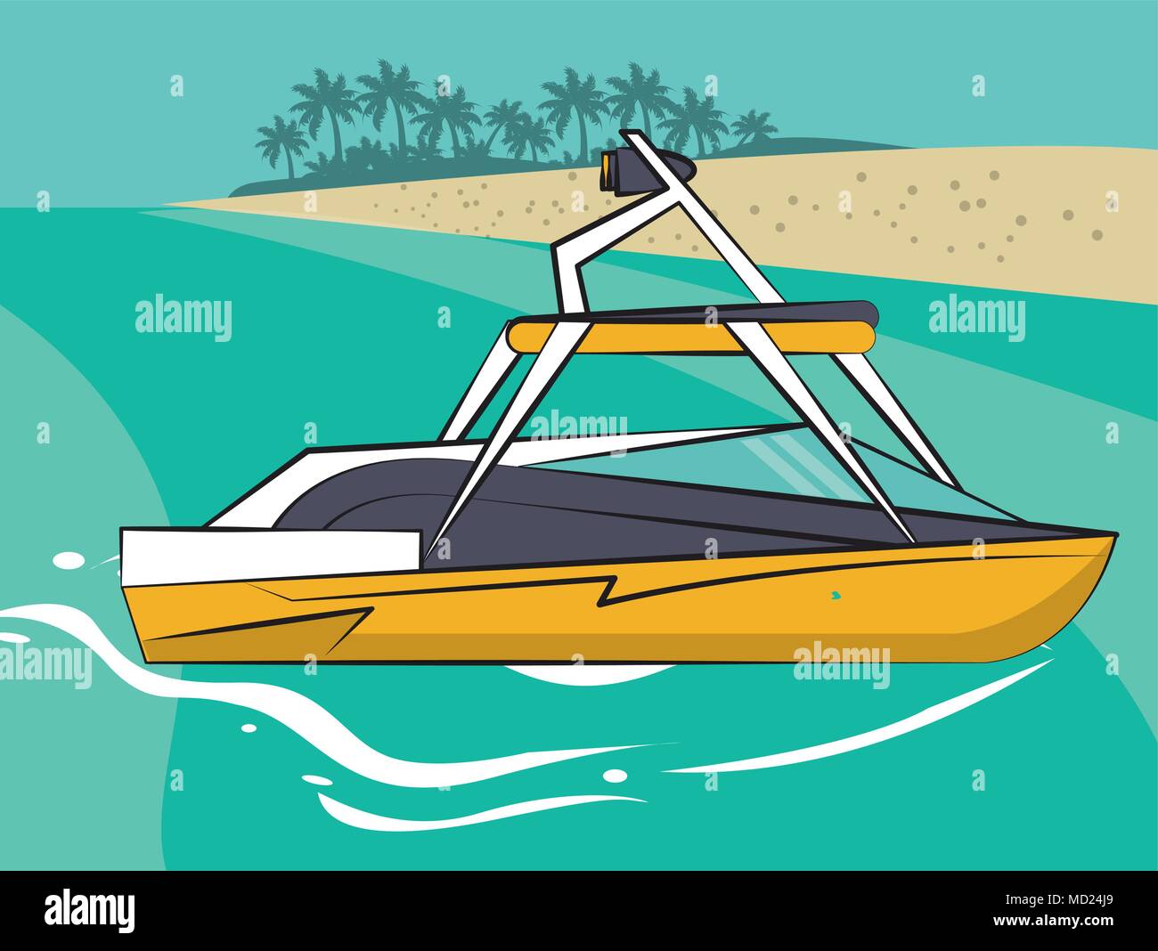 Racing boat Stock Vector Images - Alamy